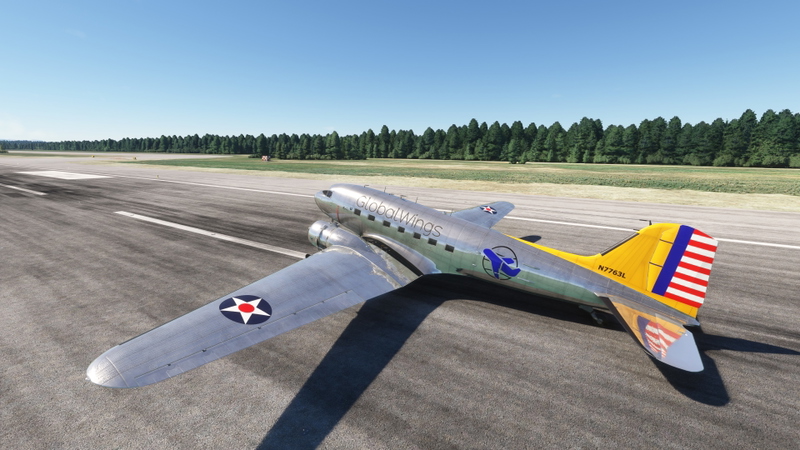 GlobalWings VA | DC-3 Freighter N7763L | US Army Air Corps Edition for ...