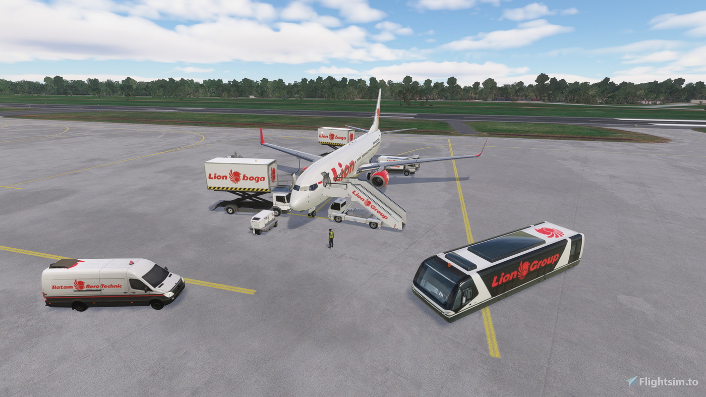Ground Handling Addon for PMDG B737-800: Lion Air Textures for ...