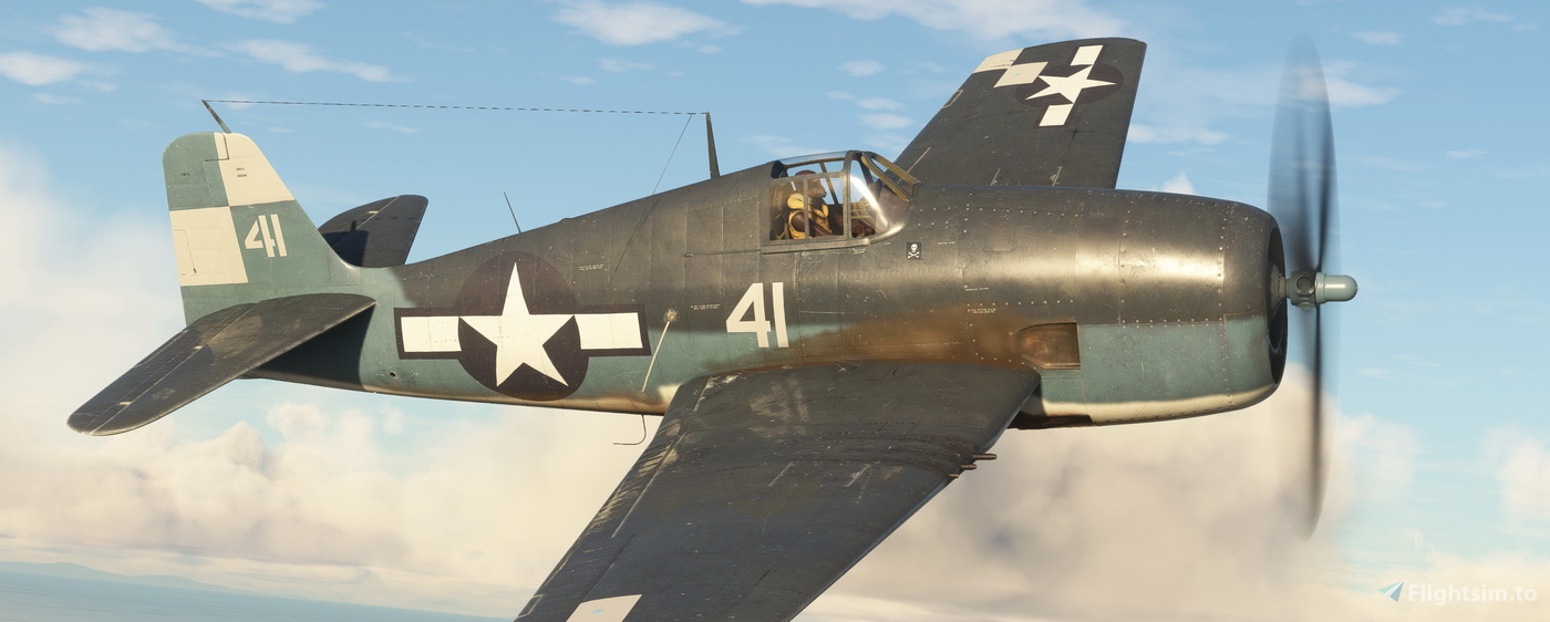 Grumman F6F Hellcat VF-17 #41 for Microsoft Flight Simulator | MSFS