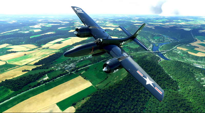 Grumman F7F-3 Tigercat US Marines AZ-10 for Microsoft Flight Simulator ...