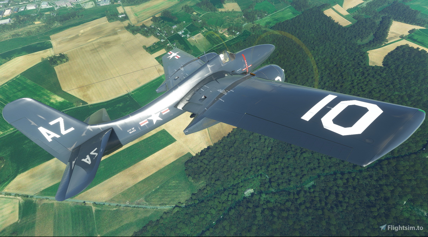 Grumman F7F-3 Tigercat US Marines AZ-10 for Microsoft Flight Simulator ...