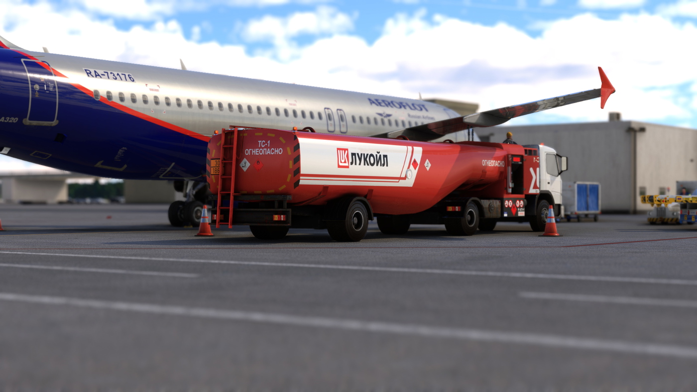 GSX Fuel Truck Livery Lukoil for Microsoft Flight Simulator | MSFS