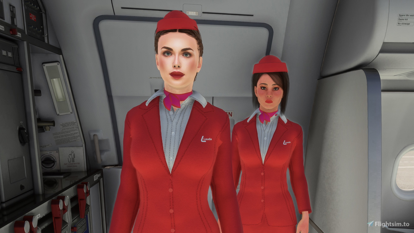 GSX Pro Lauda Europe Cabin Crew for Microsoft Flight Simulator | MSFS