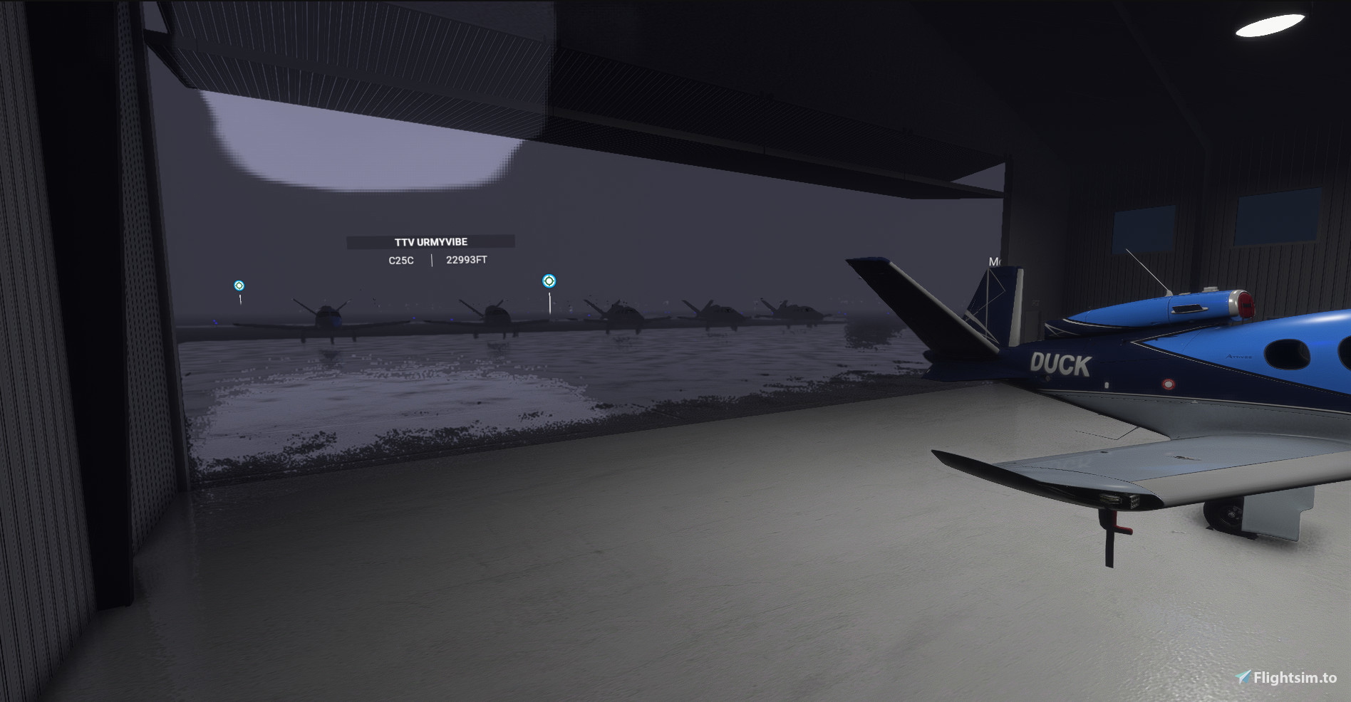 Hangar with animated bifold door - MSFS Add-on - Flightsim.to