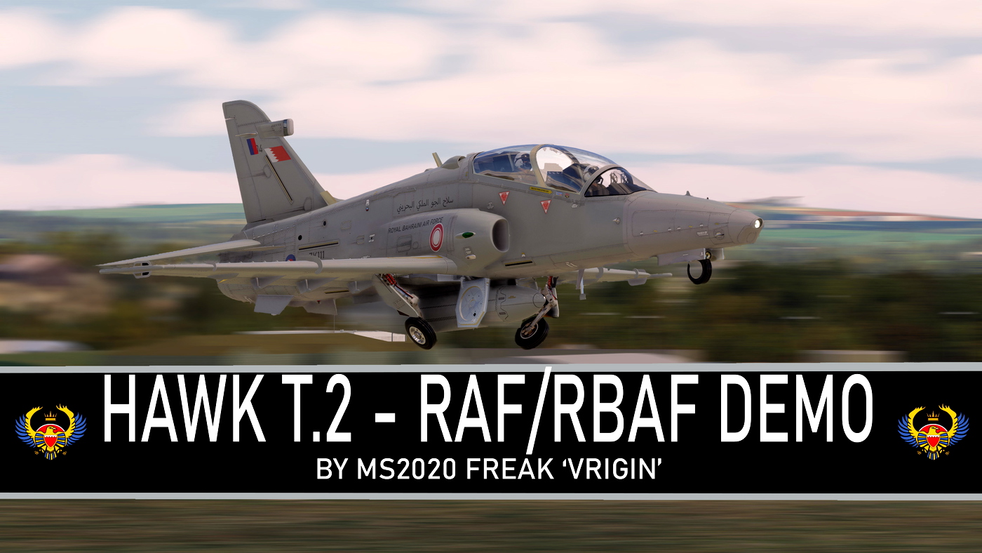 HAWK T2 -RAF/ royal bahrain air force Demo pro Microsoft Flight ...