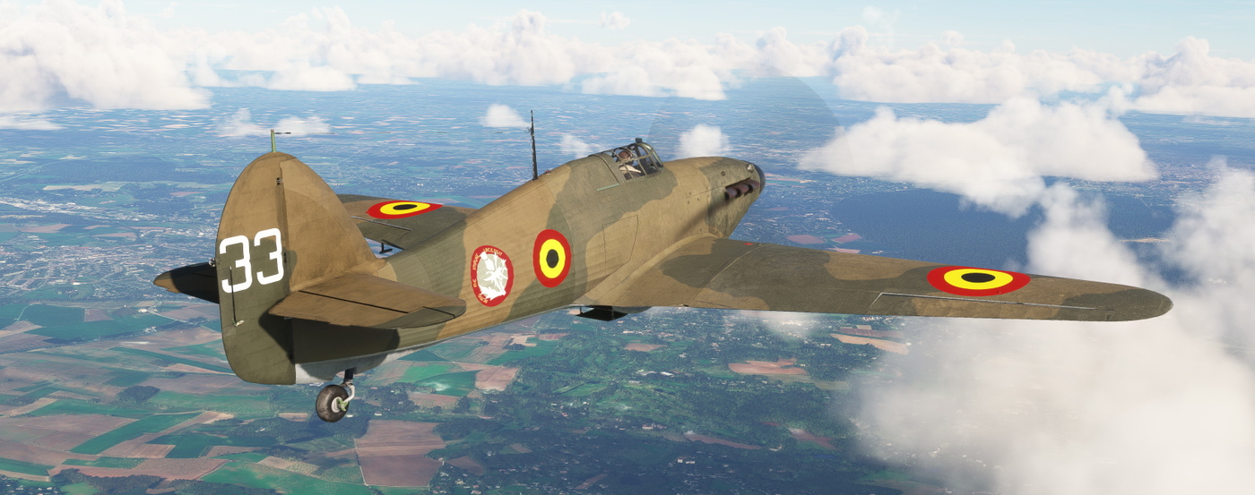 Hawker Hurricane Mk.1 Belgian Air Force H-33 for Microsoft Flight ...