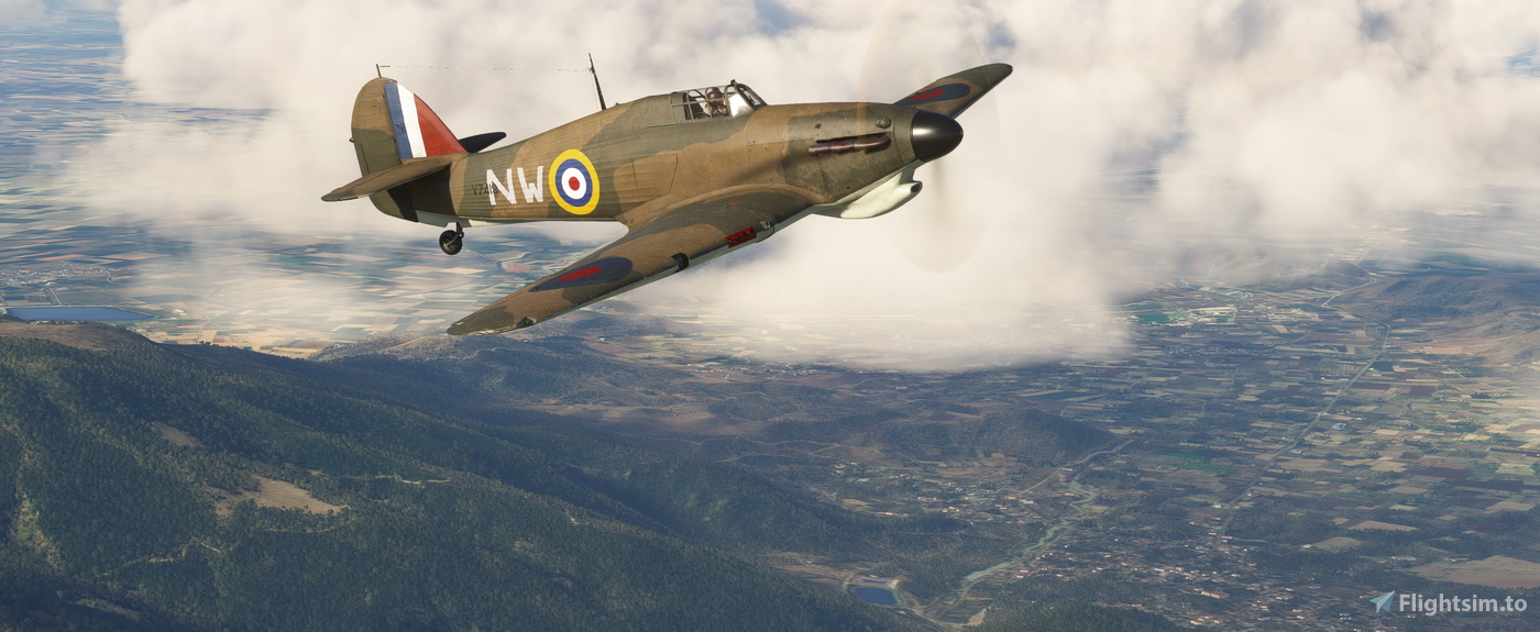 Hawker Hurricane Mk.1 RAF 33 Sqn V7419 Pat Pattle のために Microsoft Flight ...