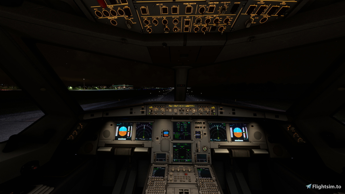 Headwind A330-900 cockpit textures upgrade with amber digits and many ...
