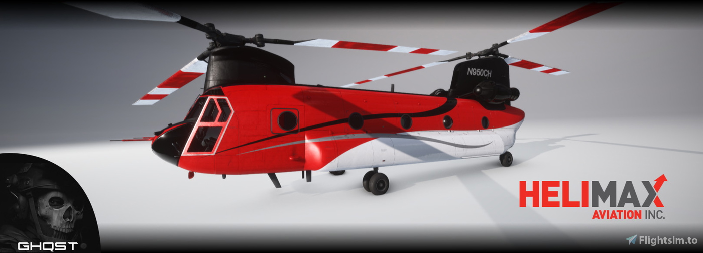 Helimax Aviation CH-47D | N905CH | 4K for Microsoft Flight Simulator | MSFS