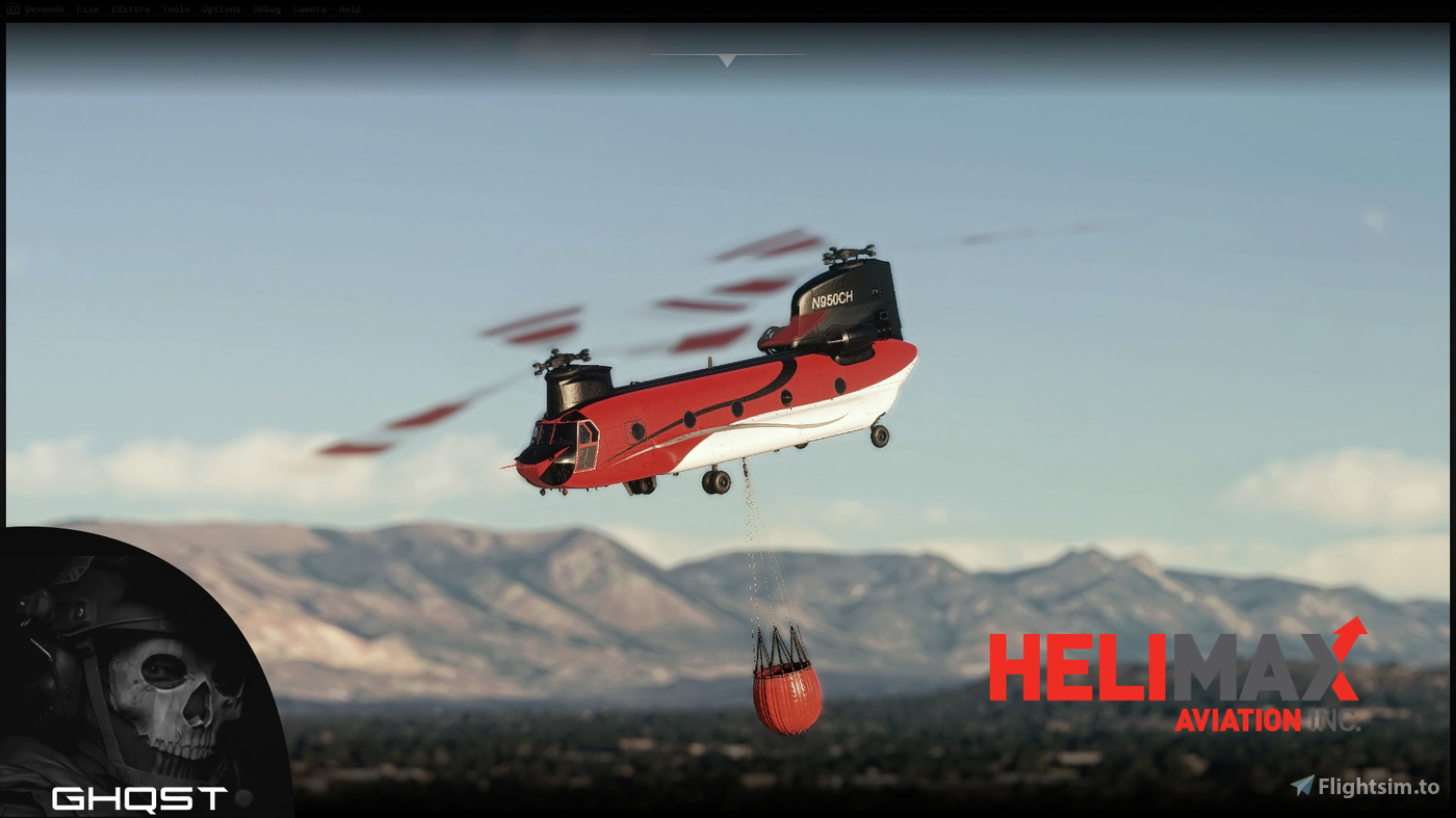 Helimax Aviation CH-47D | N905CH | 4K for Microsoft Flight Simulator | MSFS