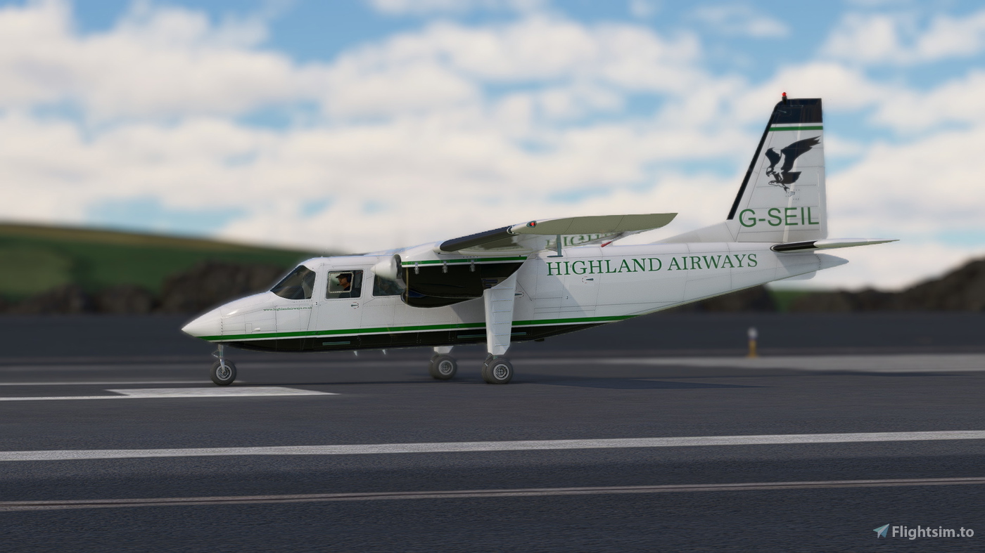 Highland Airways BBS BN2 Islander G-SEIL for Microsoft Flight Simulator ...