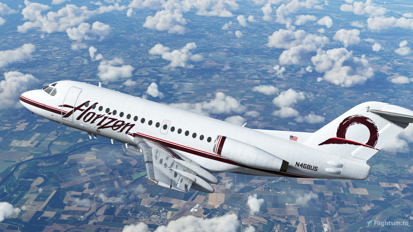 Horizon Air (1992 Livery) 3-Pack for the Just Flight F28-1000 for ...