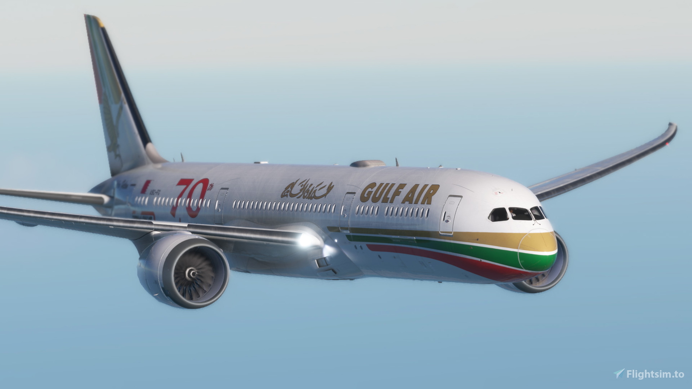 Horizon Sim Boeing B787-9 Gulf Air Retro | 4K for Microsoft Flight ...
