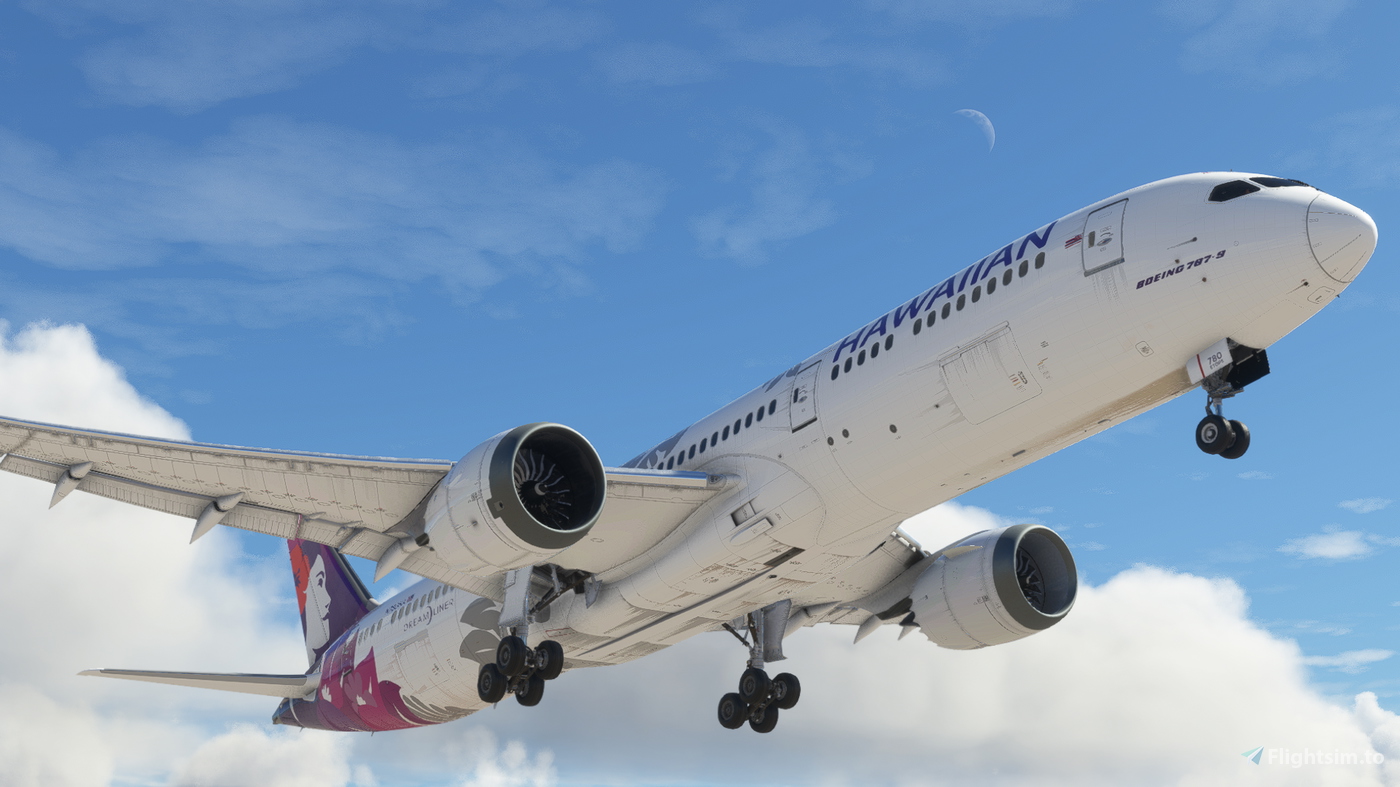 HorizonSim Boeing 787-9 Hawaiian Airlines N780HA Dirty 8K for Microsoft ...