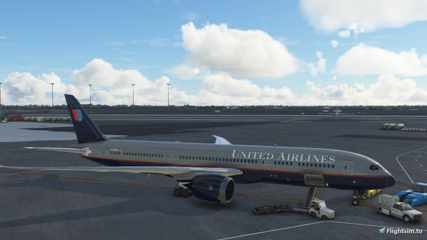 HorizonSim Boeing 787-9 United Airlines Battleship Gray Dirty 8K for ...
