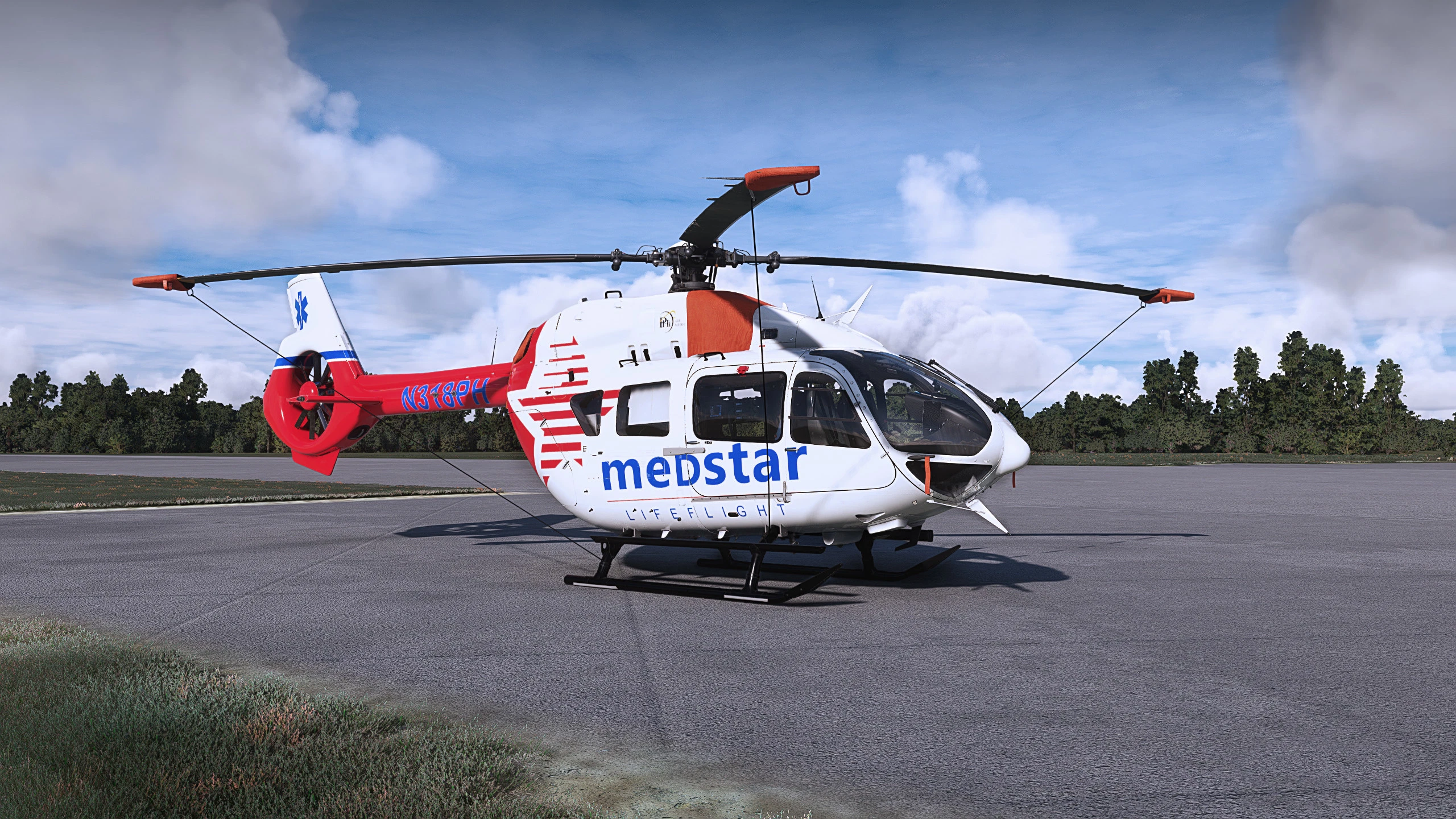 HPG Airbus H145 MedStar LifeFlight (includes custom pilot, copilot and ...