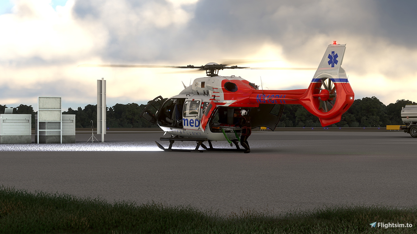 HPG Airbus H145 MedStar LifeFlight (includes custom pilot, copilot and ...