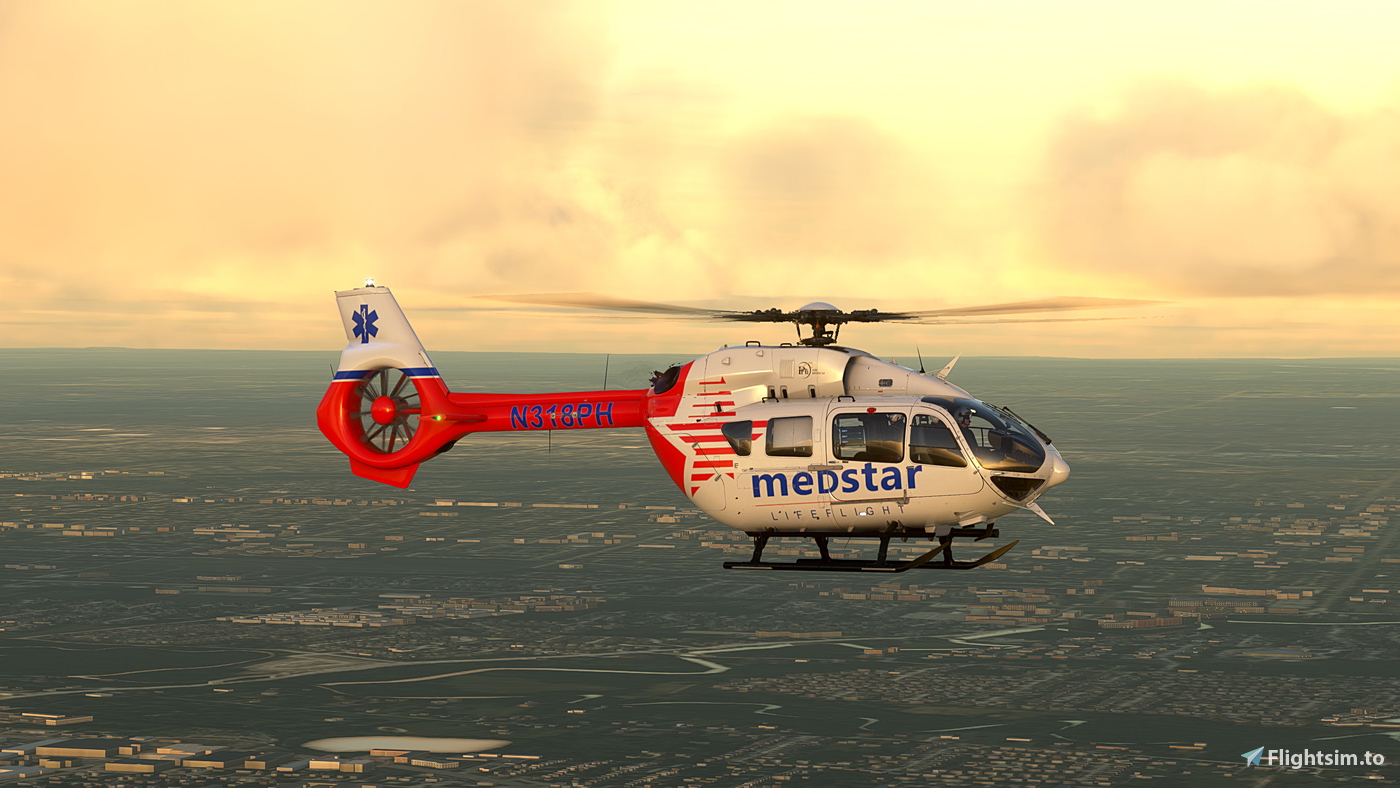 HPG Airbus H145 MedStar LifeFlight (includes custom pilot, copilot and ...