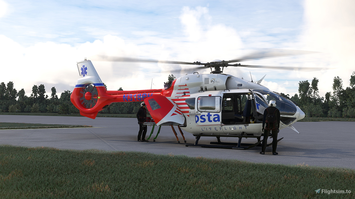 HPG Airbus H145 MedStar LifeFlight (includes custom pilot, copilot and ...