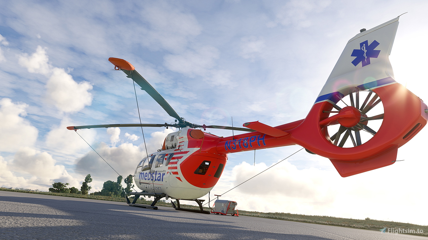 HPG Airbus H145 MedStar LifeFlight (includes custom pilot, copilot and ...