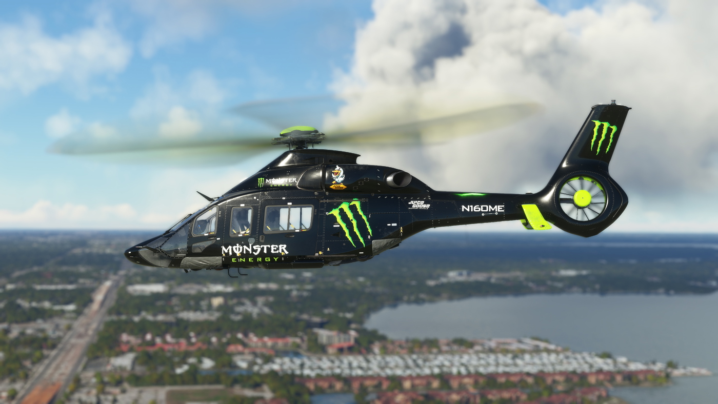 HPG Airbus H160 Monster Energy for Microsoft Flight Simulator | MSFS