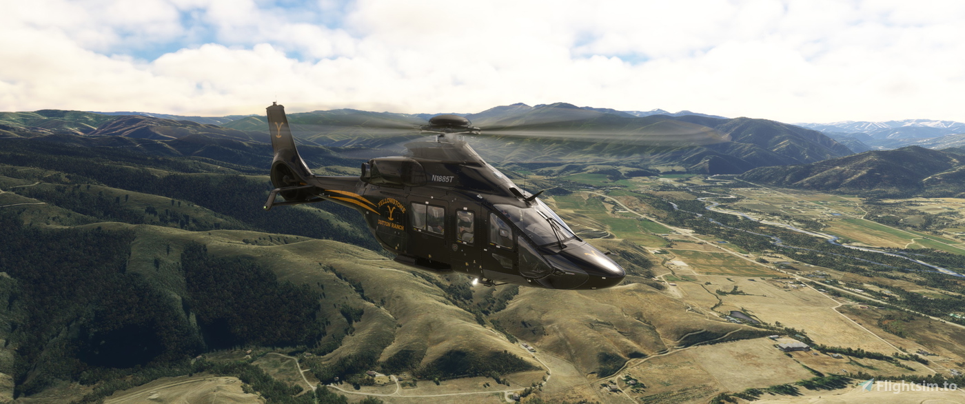 HPG Airbus H160 Yellowstone Dutton Ranch N1885T pour Microsoft Flight Simulator | MSFS