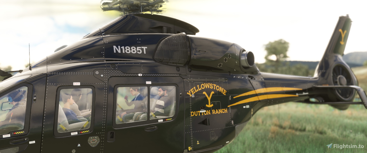 HPG Airbus H160 Yellowstone Dutton Ranch N1885T para Microsoft Flight Simulator | MSFS