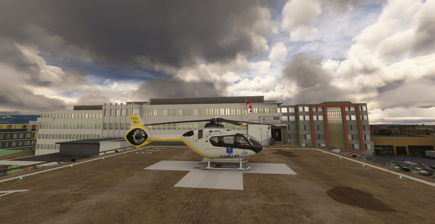 HROA Centre Hospitalier de Roanne for Microsoft Flight Simulator | MSFS