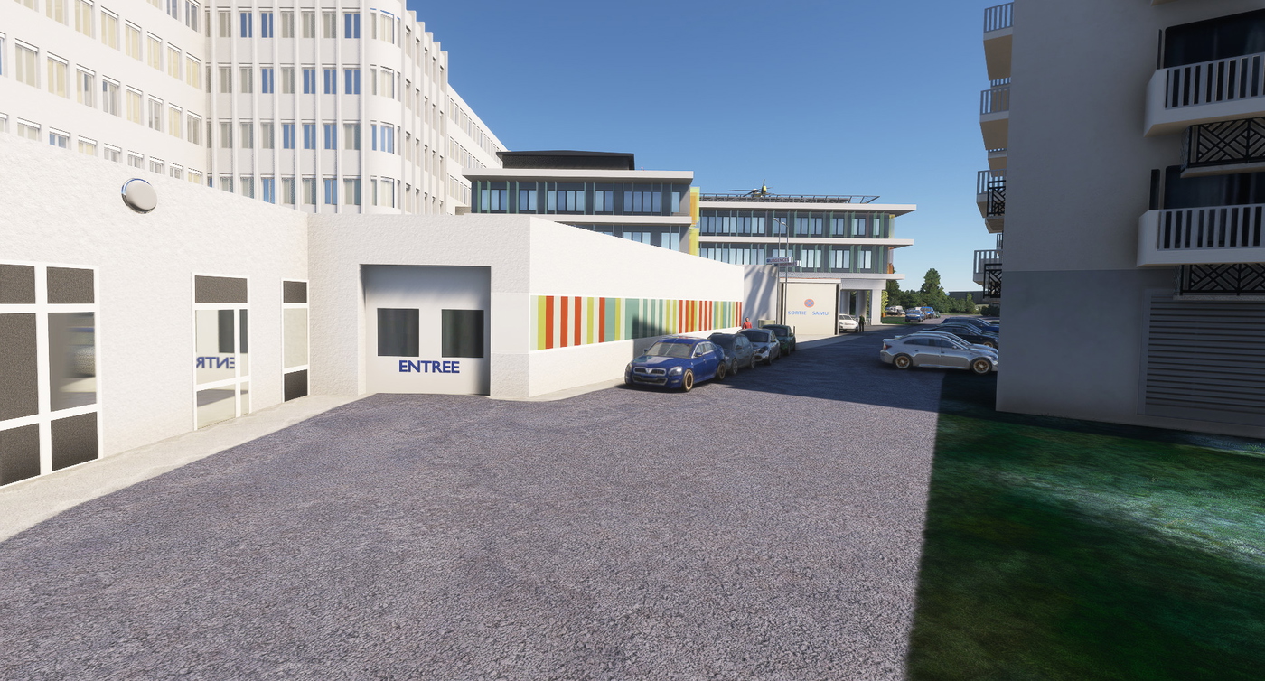 HROA Centre Hospitalier de Roanne for Microsoft Flight Simulator | MSFS