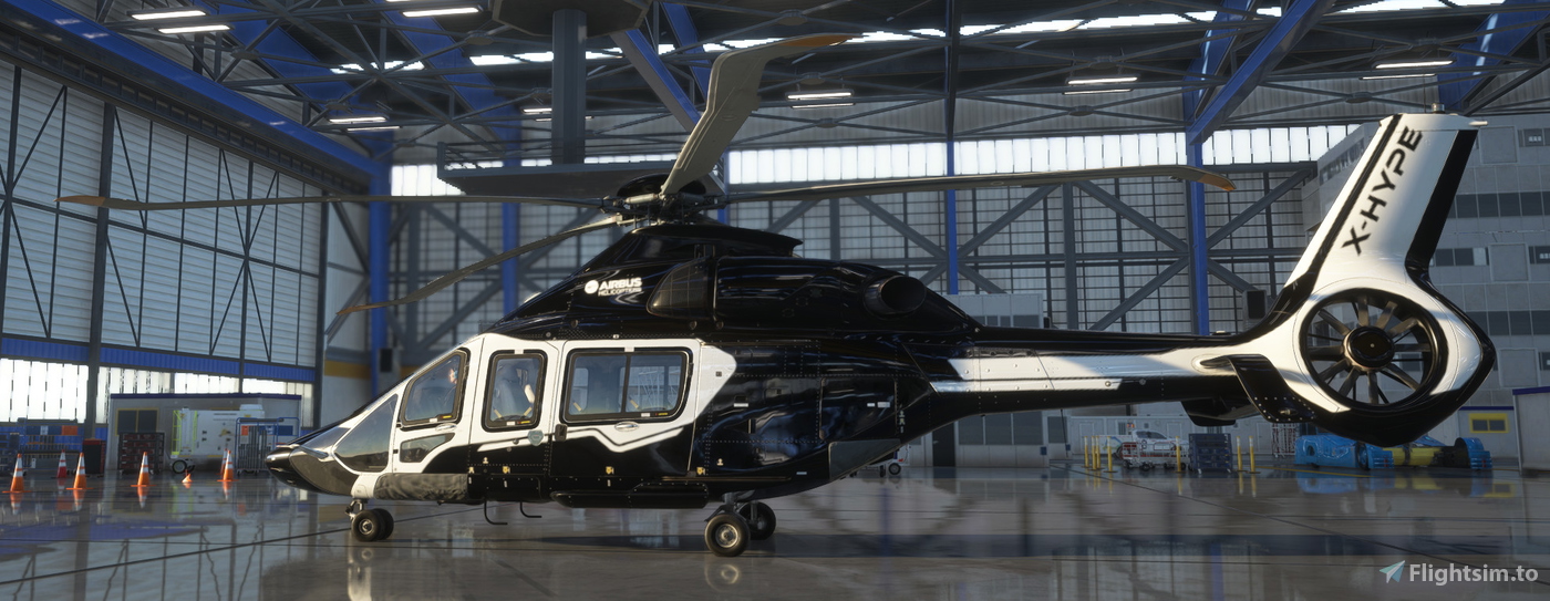 Hype Performance Group Airbus H160 Black and White/LUX-CIV for Microsoft Flight Simulator | MSFS