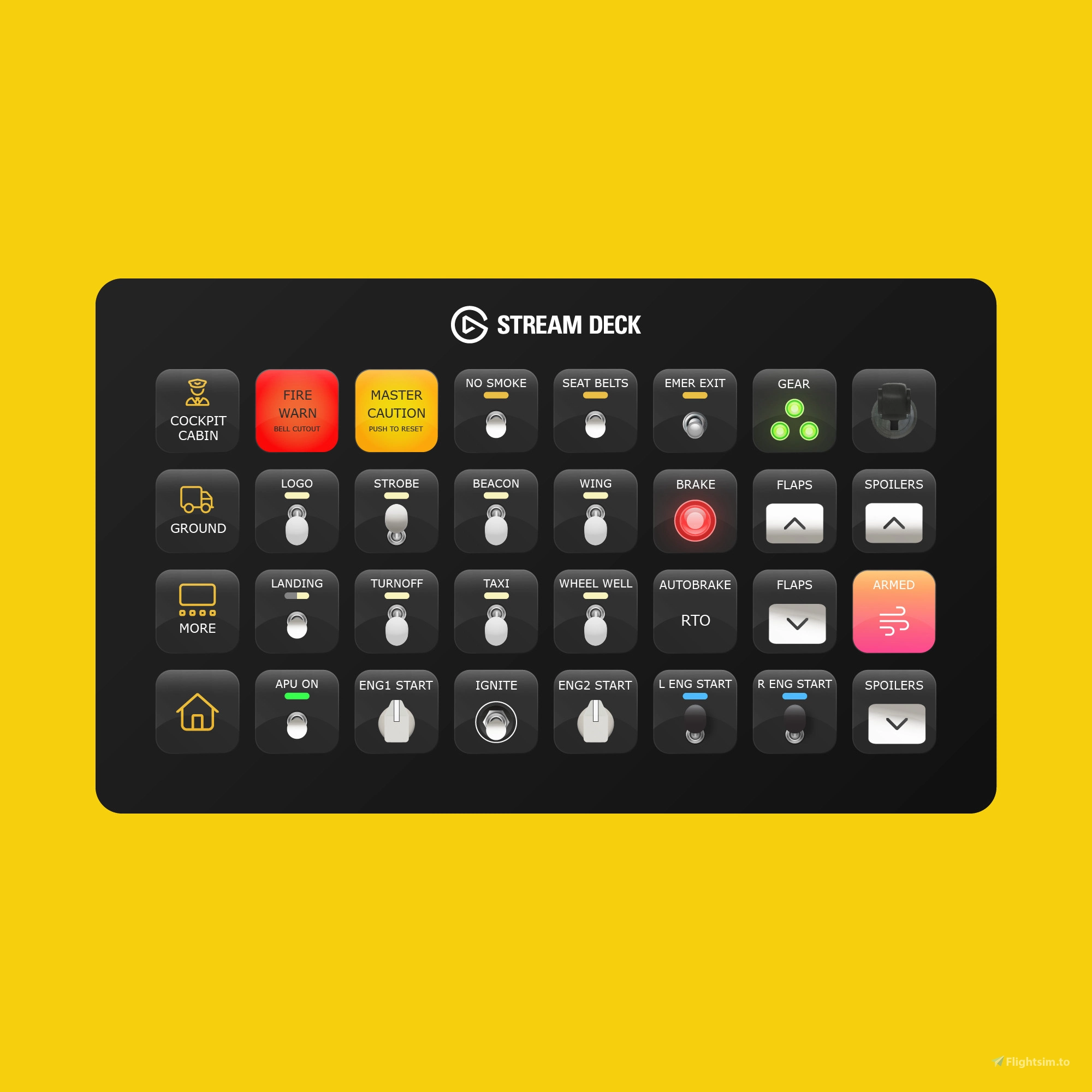 Flight Panels - iFly 737 Max 8 Stream Deck Profile for Microsoft Flight ...