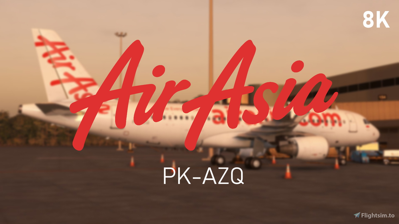 8K | Indonesia AirAsia PK-AZQ for Microsoft Flight Simulator | MSFS