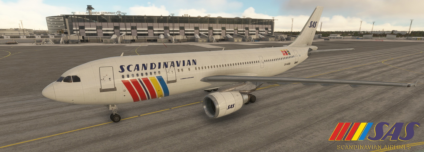 INI Builds A300-600R Scandinavian 1980-1990 LN-ARB for Microsoft Flight ...
