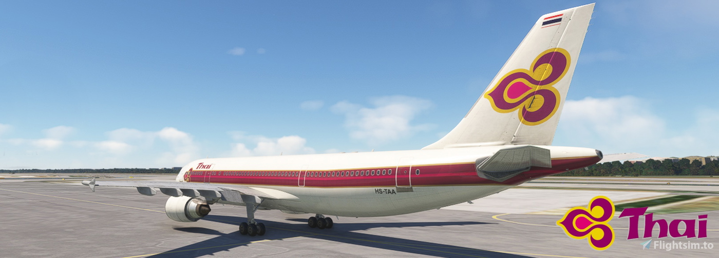 INI Builds Airbus A300-600R Thai Airways HS-TAA for Microsoft Flight ...