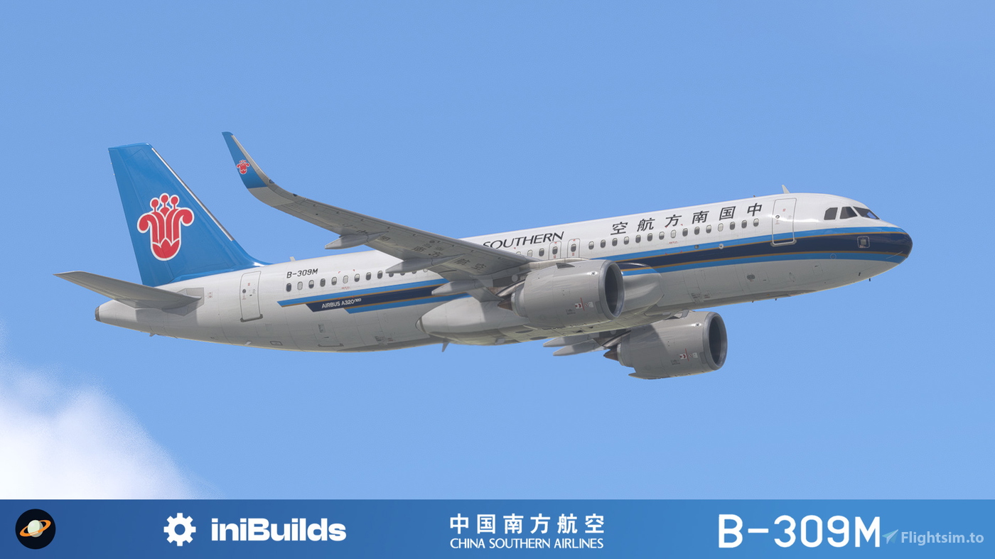 iniBuilds A320neo v2 China Southern 中国南方航空 B-309M 对于 Microsoft Flight Simulator | MSFS