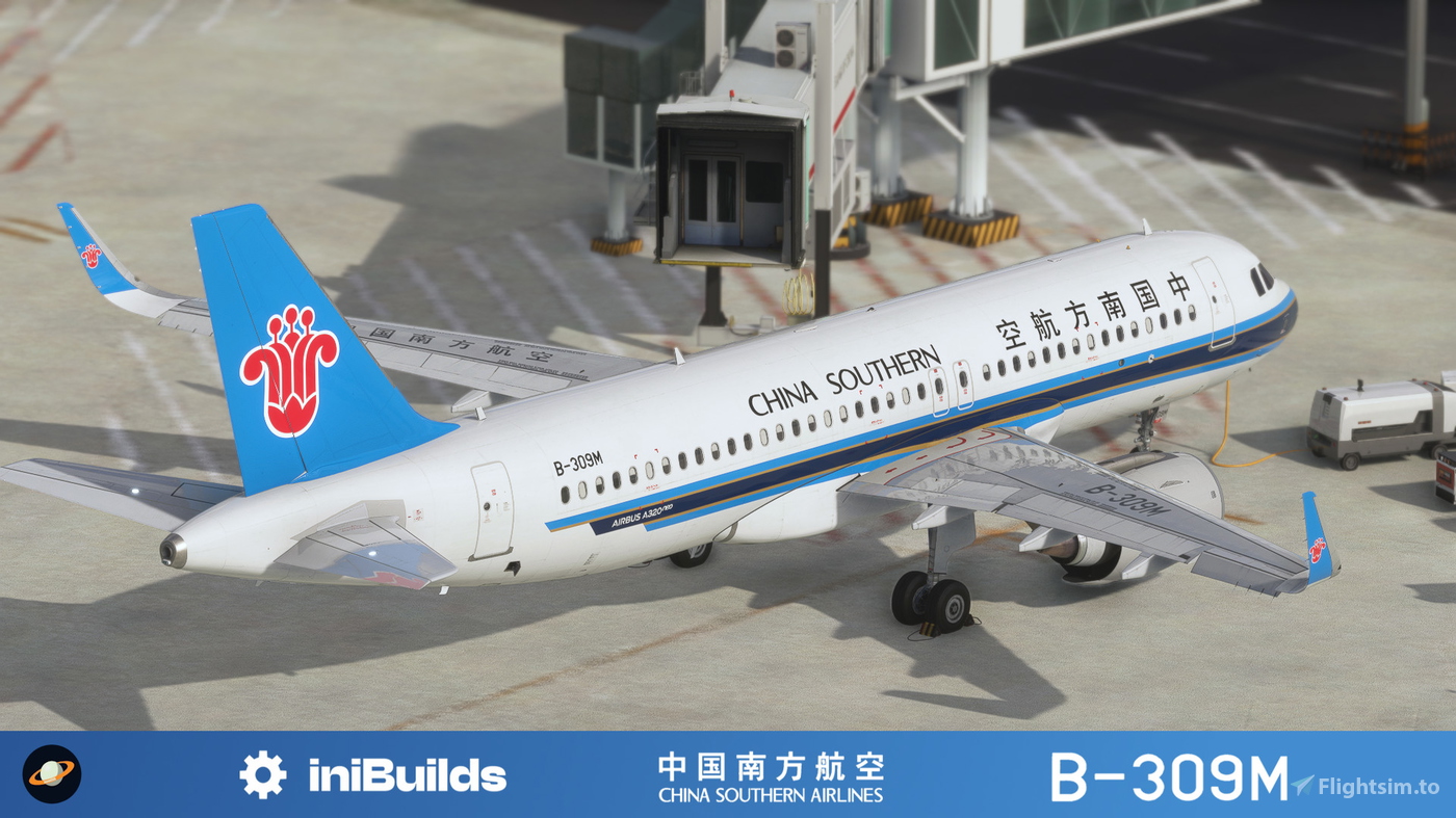iniBuilds A320neo v2 China Southern 中国南方航空 B-309M 对于 Microsoft Flight Simulator | MSFS