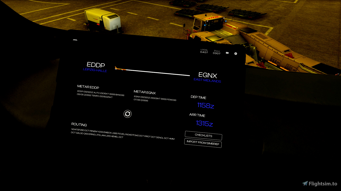 iniBuilds A300-600F DHL EFB (Tablet) for Microsoft Flight Simulator | MSFS