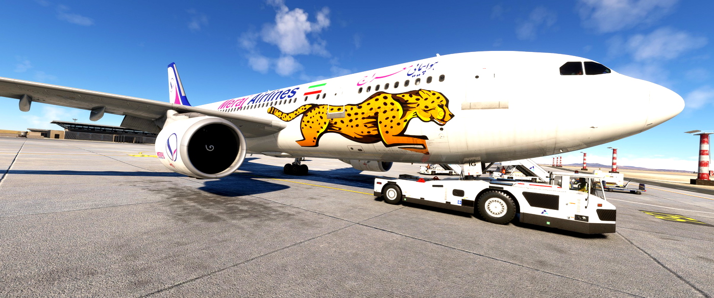 iniBuilds A300 Meraj Airlines EP-SIG "Asiatic Cheetah" (With Cabin) per ...