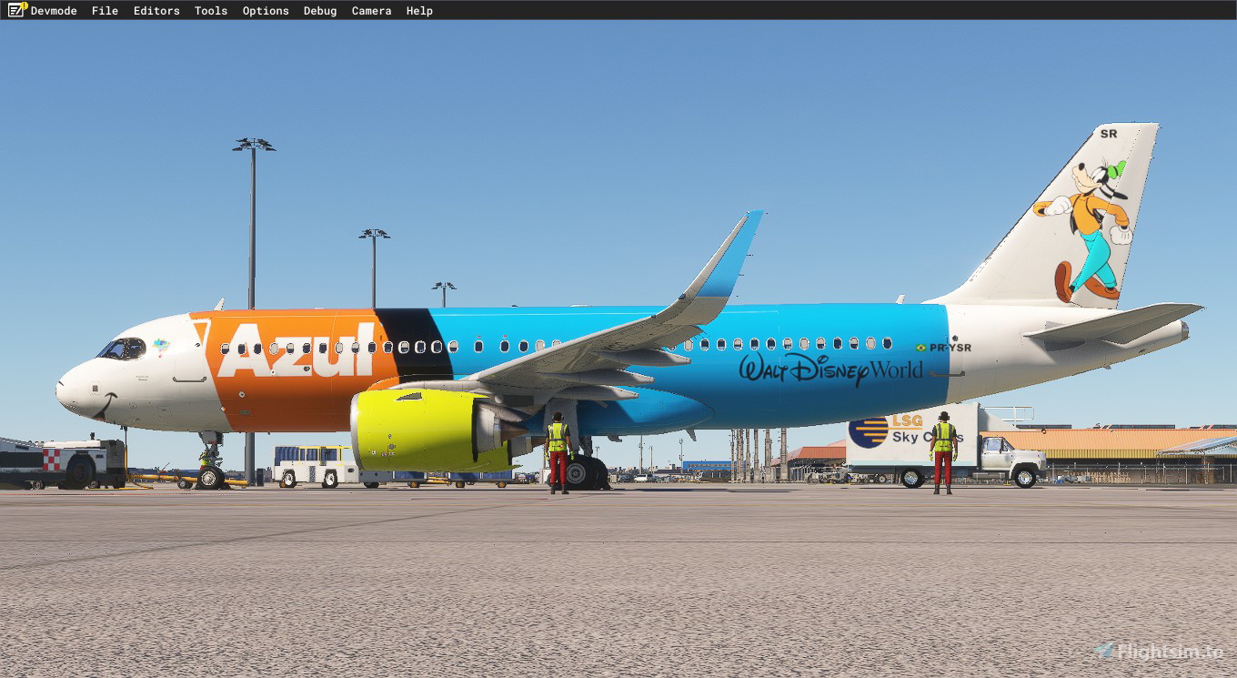 Inibuilds A320neo Azul Linhas Aéreas Pateta Livery (PR-YSR) para Microsoft Flight Simulator | MSFS