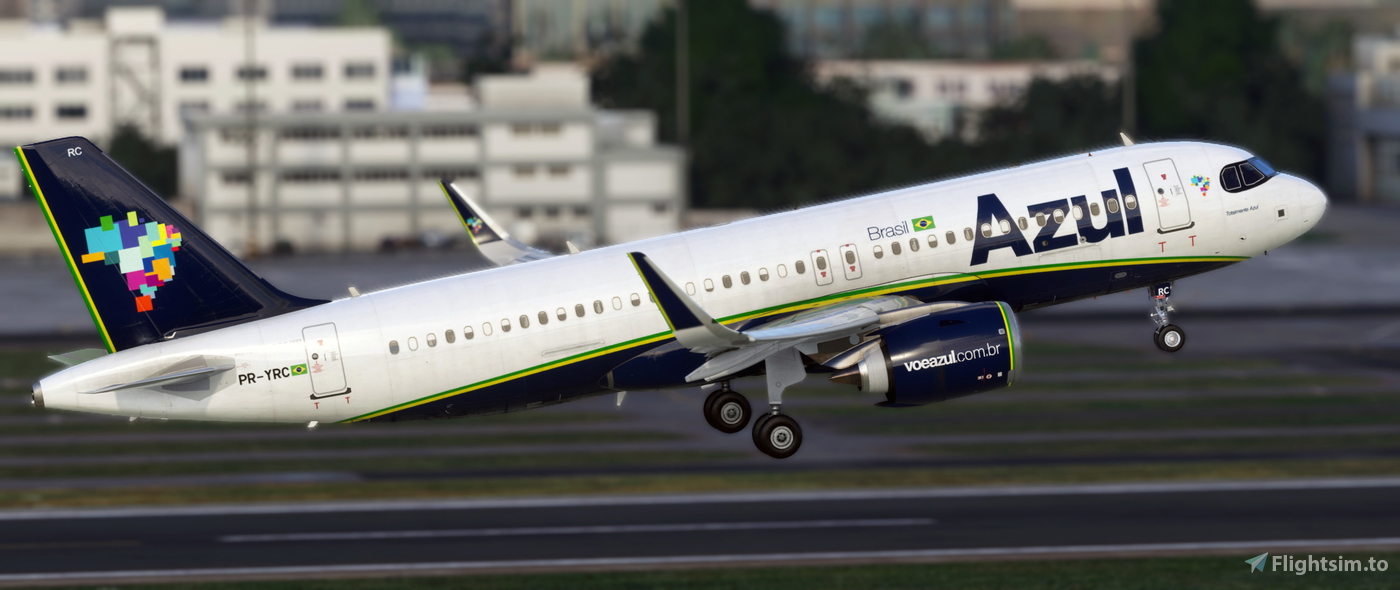 iniBuilds A320neo v2 Azul Linhas Aéreas Brasileiras PR-YRC para Microsoft Flight Simulator | MSFS