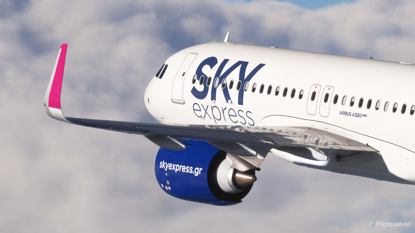 iniBuilds Airbus A320Neo Sky Express Pack | 4K voor Microsoft Flight Simulator | MSFS