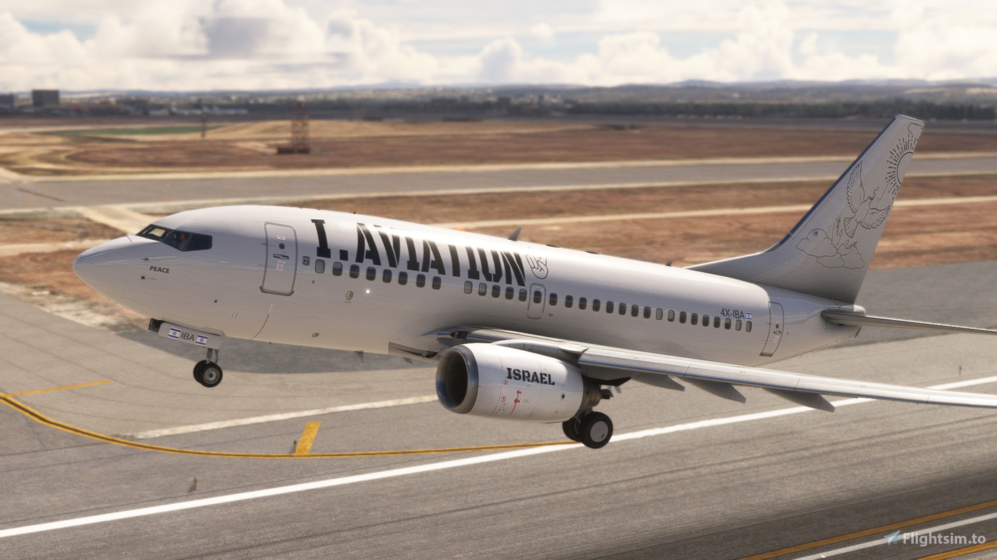 Israel Aviation Peace Livery (4X-IBA) [Fictional] || W/ Cabin || PMDG 737-600 のために Microsoft ...