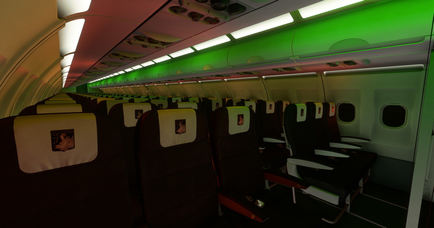 Italia cabin light Fenix A320 Ceo 对于 Microsoft Flight Simulator | MSFS