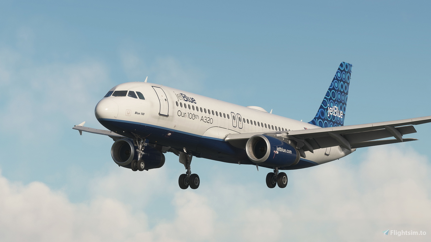JetBlue ("100th A320" - N655JB) - Fenix A320 (V2) (IAE) for Microsoft Flight Simulator | MSFS