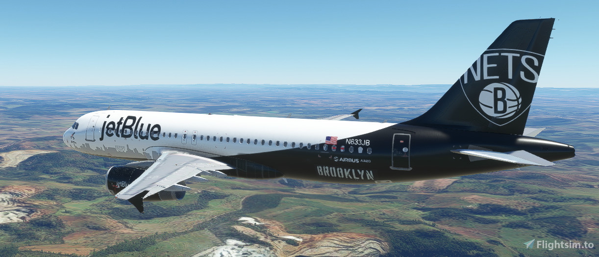 Jetblue Airways Airbus A320 'BK Blue' Brooklyn Nets Livery para ...