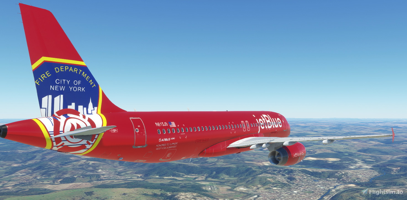 Jetblue Airways Airbus A320 'Blue Bravest' FDNY Livery for Microsoft ...