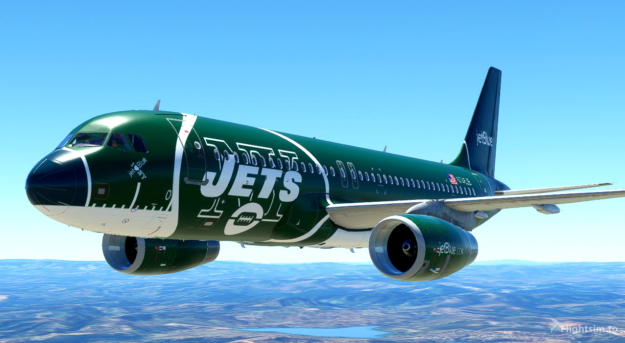 Jetblue Airways Airbus A320 'JetGreen' NY Jets Livery for Microsoft ...
