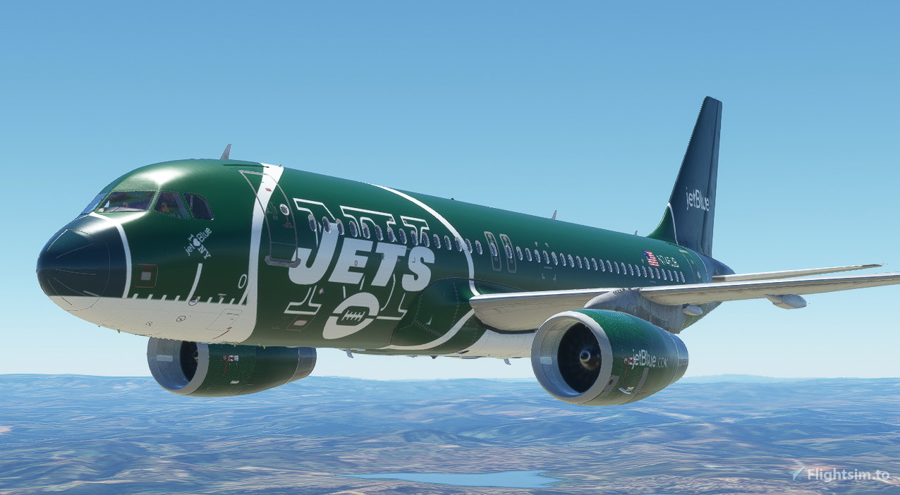 Jetblue Airways Airbus A320 'JetGreen' NY Jets Livery for Microsoft ...