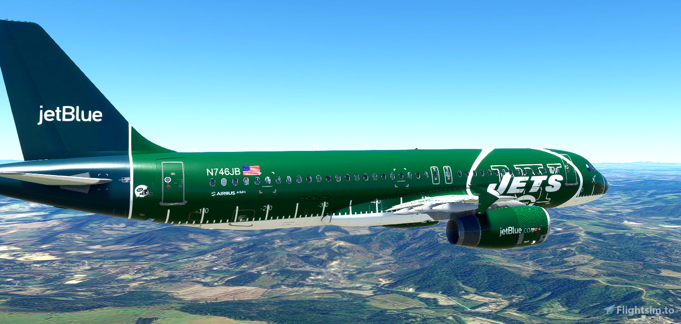 Jetblue Airways Airbus A320 'JetGreen' NY Jets Livery for Microsoft ...