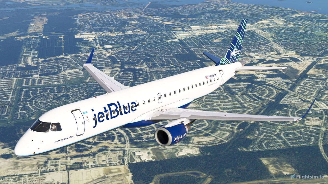 JetBlue Airways N203JB Embraer 190 for Microsoft Flight Simulator | MSFS